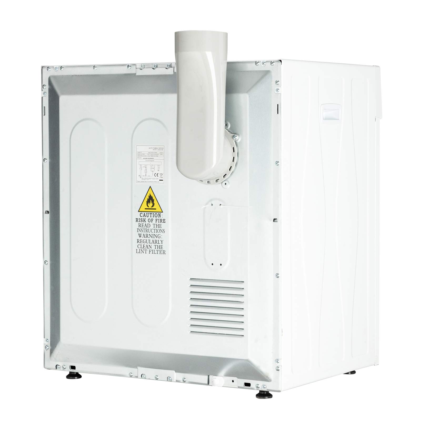 Lalurten Mini Dryer Machine 3.5 Cu. Ft. Portable Clothes Dryer with LED Display Portable Dryer Machine for Clothes with Exhaust Duct Compact Mini Clothes Dryer Machine for Apartment Dorm RV (White)