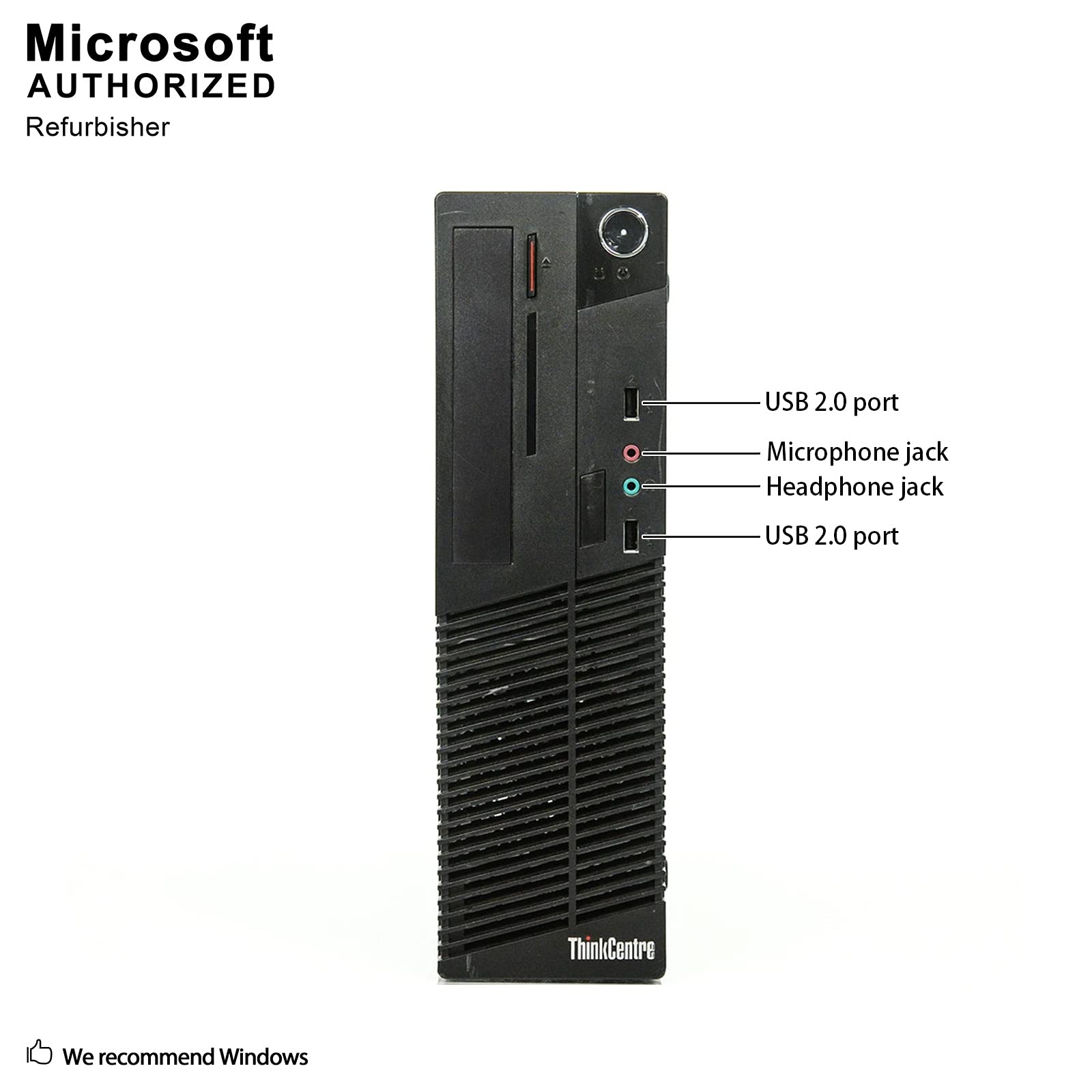 Lenovo ThinkCentre M71E SFF Business Desktop Computer PC, Intel Quad Core i5-2400 up to 3.4GHz, 16G DDR3, 1T, DVDRW, WiFi, BT, DVI, VGA, Windows 10 Pro 64 Bit-Language English/Spanish/French(Renewed)
