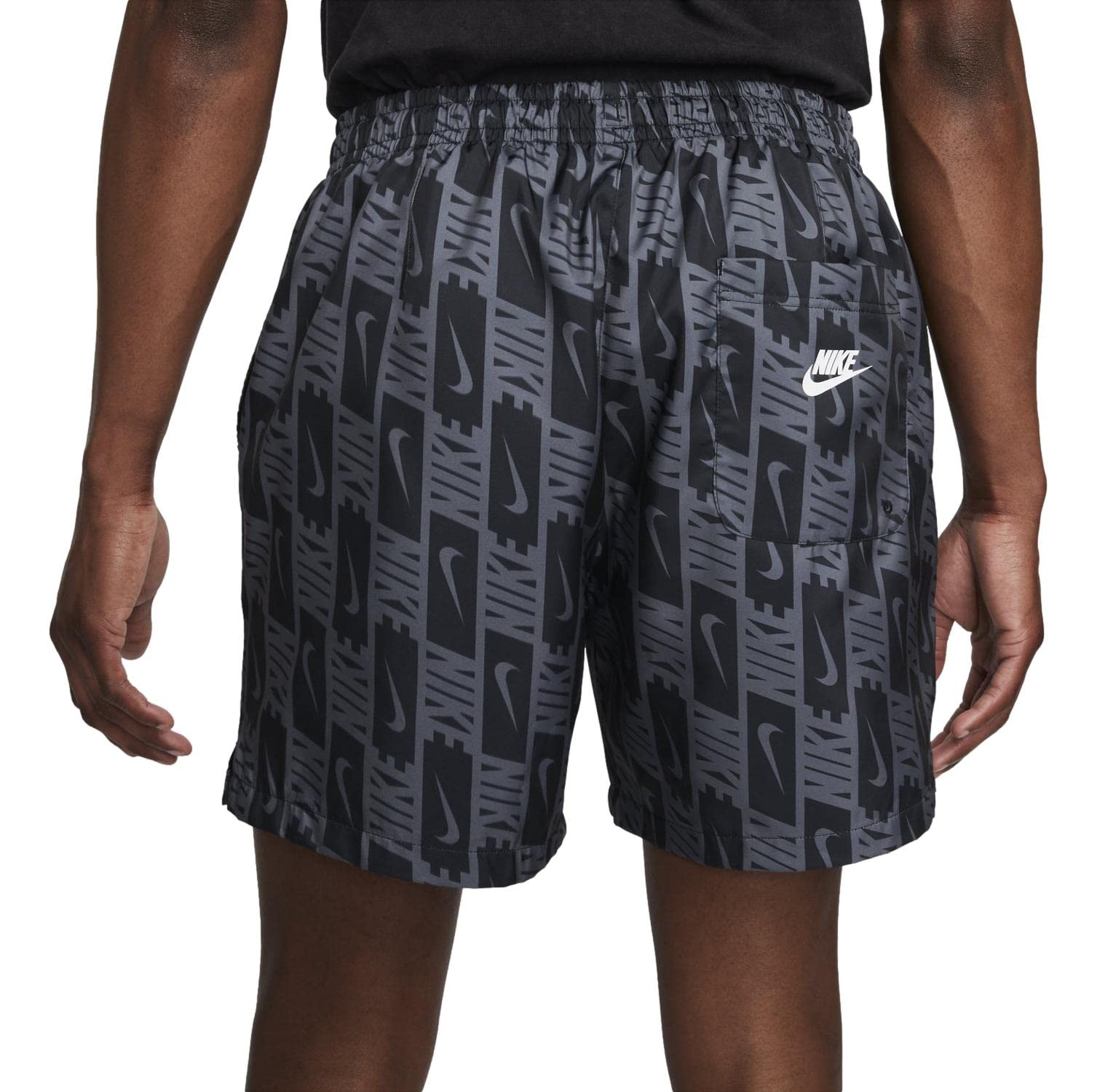Nike NSW Woven Flow Shorts (Small, Black/Dark Grey/White)