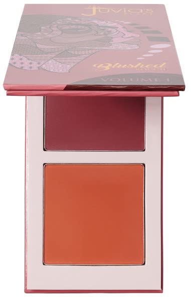 Juvia's Place Blushed Duo Blush Volume5 - Two Tone Pigmented Buildable Pressed Mineral Powder - Rosy Natural Cheeks Matte Fresh Finish for All Skin Color