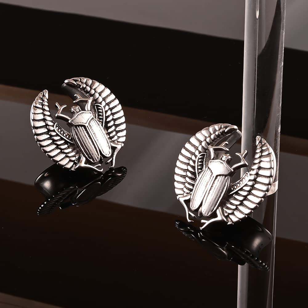 Maxbott 2PCS 8-25mm Stainless Steel Retro Saddle Ear Tunnels Plugs Expander Stretchers Gauges Body Piercing Jewelry