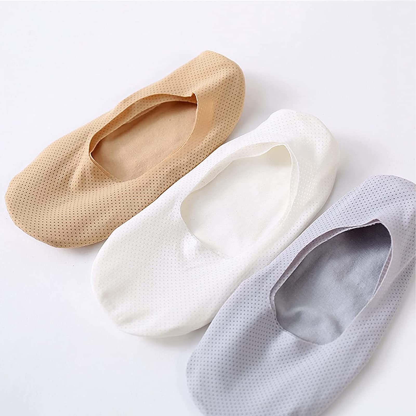 Meeyeet 6 pairs Breathable Ice Silk Socks, Flat Invisible 360 ββΒ° Non-slip Summer Socks with Prevents Odor Cooling Effect (6PCS)
