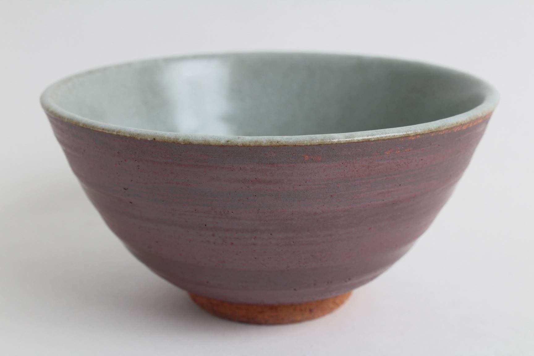 Mino ware Japanese Pottery Rice Bowl Matte Wine Red Akagusuri made in Japan (Japan Import) KSC005