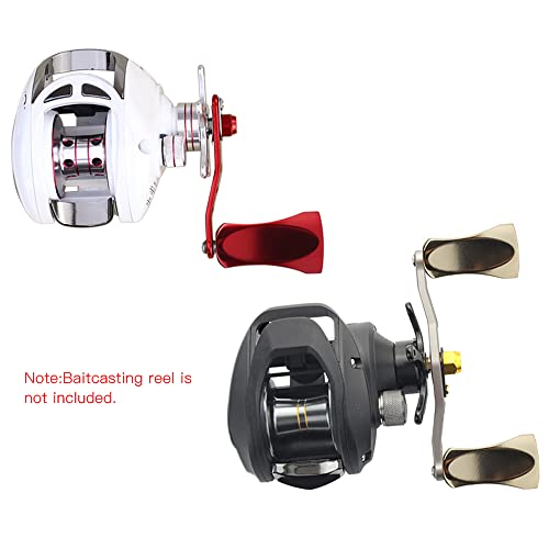 MengK 2pcs Fishing Reel Handle Knobs Aluminium Alloy Baitcasting Reel Knob Replacement Fishing Vessel Accessory Ultralight Fishing Tackle Tools
