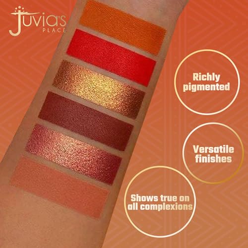 Juvia's Place Golden&Rustic - Shades of 6, Eyeshadow Palette, Professional Eye Makeup, Pigmented Eyeshadow Palette, Makeup Palette for Eye Color & Shine