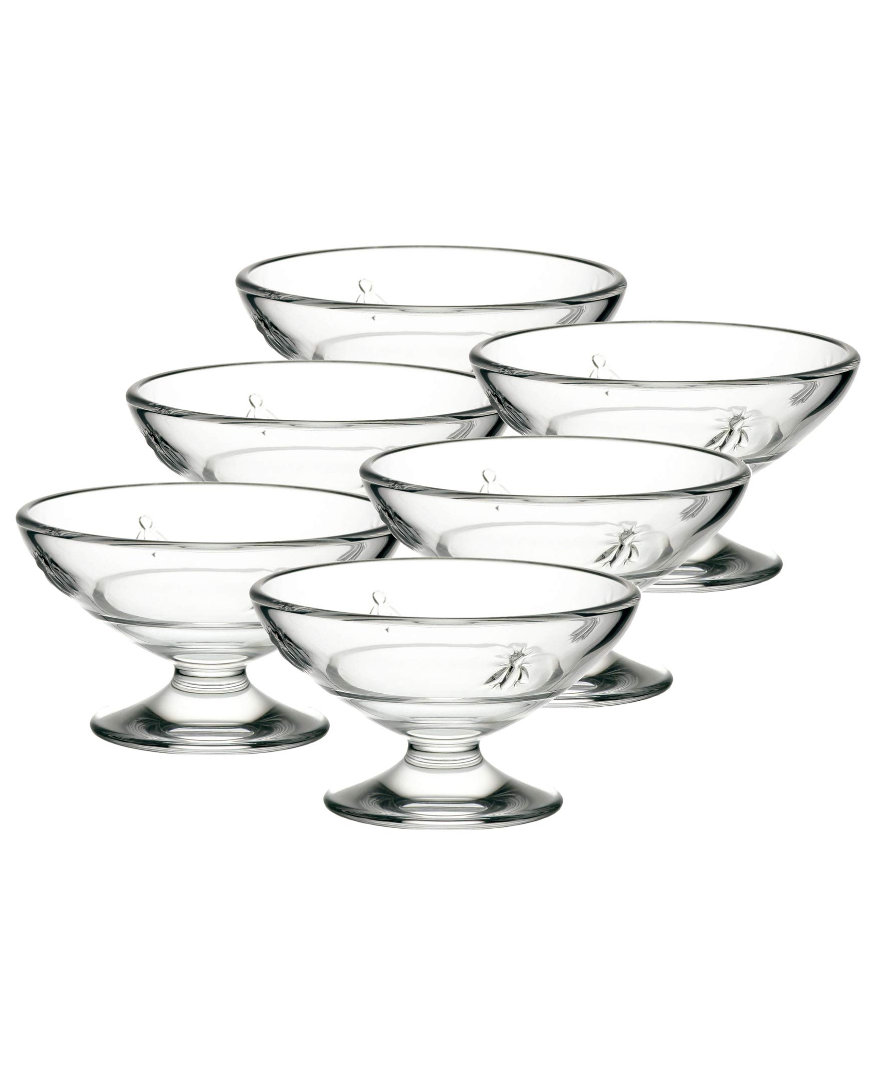 La Rochere Set Of 6, 6.5-ounce Napoleon Bee Ice Cream Dishes