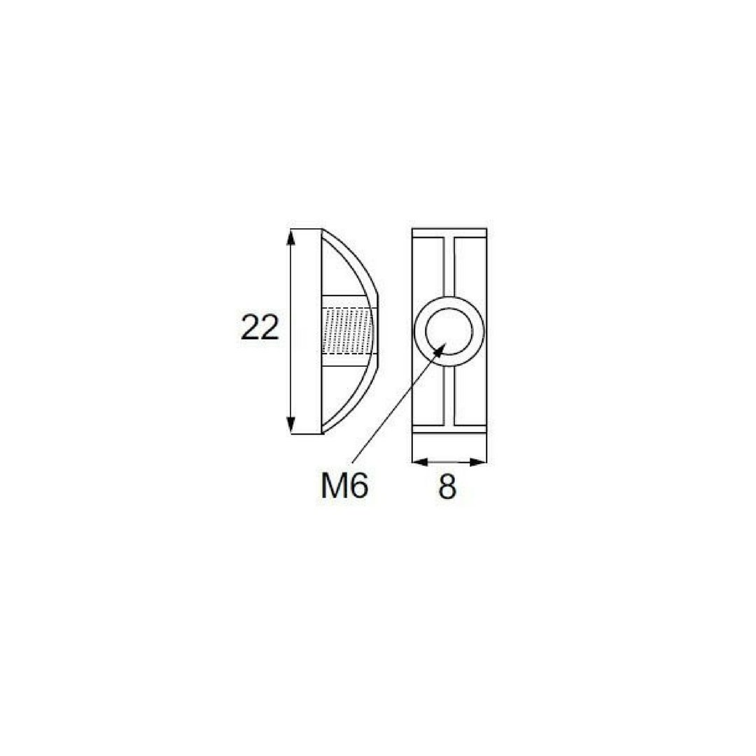 M6 Threaded Half Moon Mini Luna Washers with 100mm Furniture Connecting Bolts for Bunk Beds Cots - Set of 16