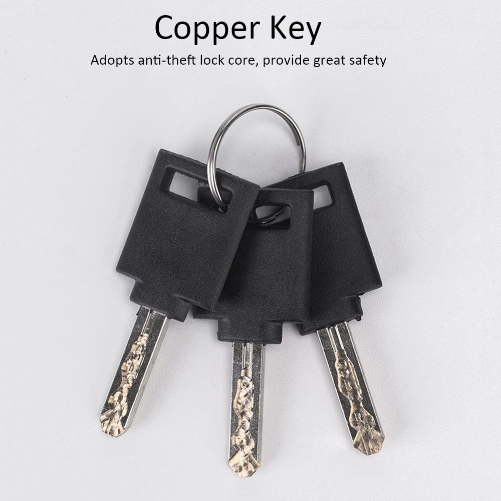 MengK Bicycle Security Lock Bike Anti-Theft Lock with Key Bicycle Chain Lock Cable Lock