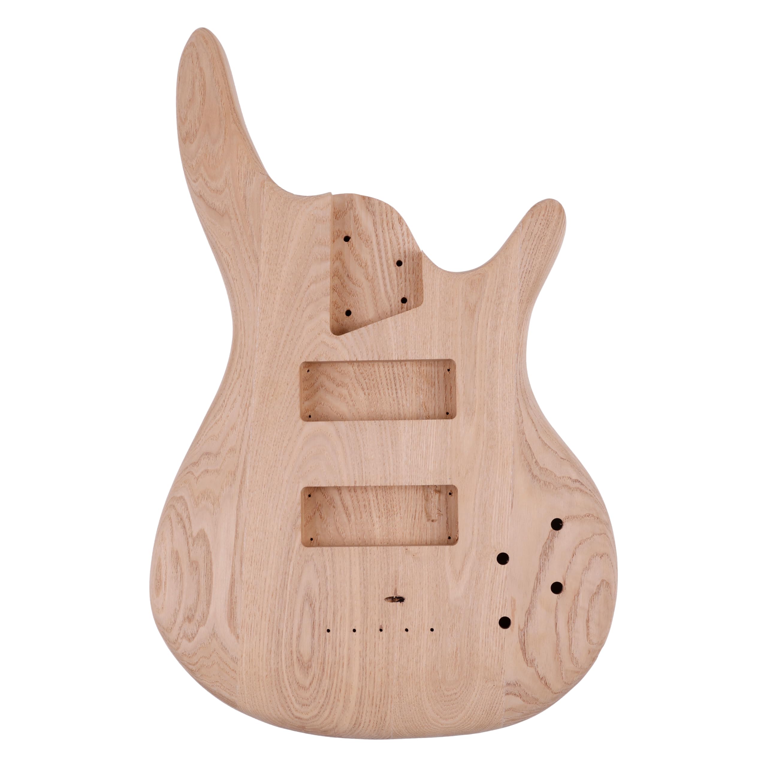 Leo Jaymz DIY Electric Bass Guitar Kits -Roasted Ash Body,Roasted Maple Neck and Ebony Fingerboard - Fully Components Included (IB 4Strings)