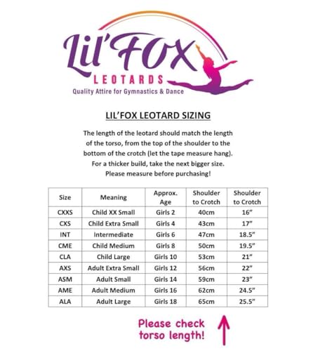 LIL'FOX Gymnastics Leotards for Girls - DESTINY - Kids Dance, Tumbling, Acrobatics, Gymnastics Equipment