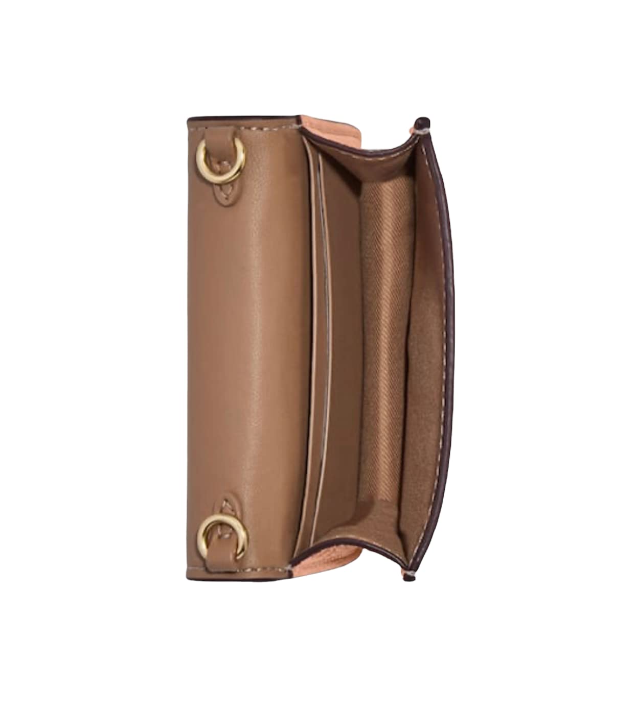 Mini Wallet On A Chain With Floral Whipstitch