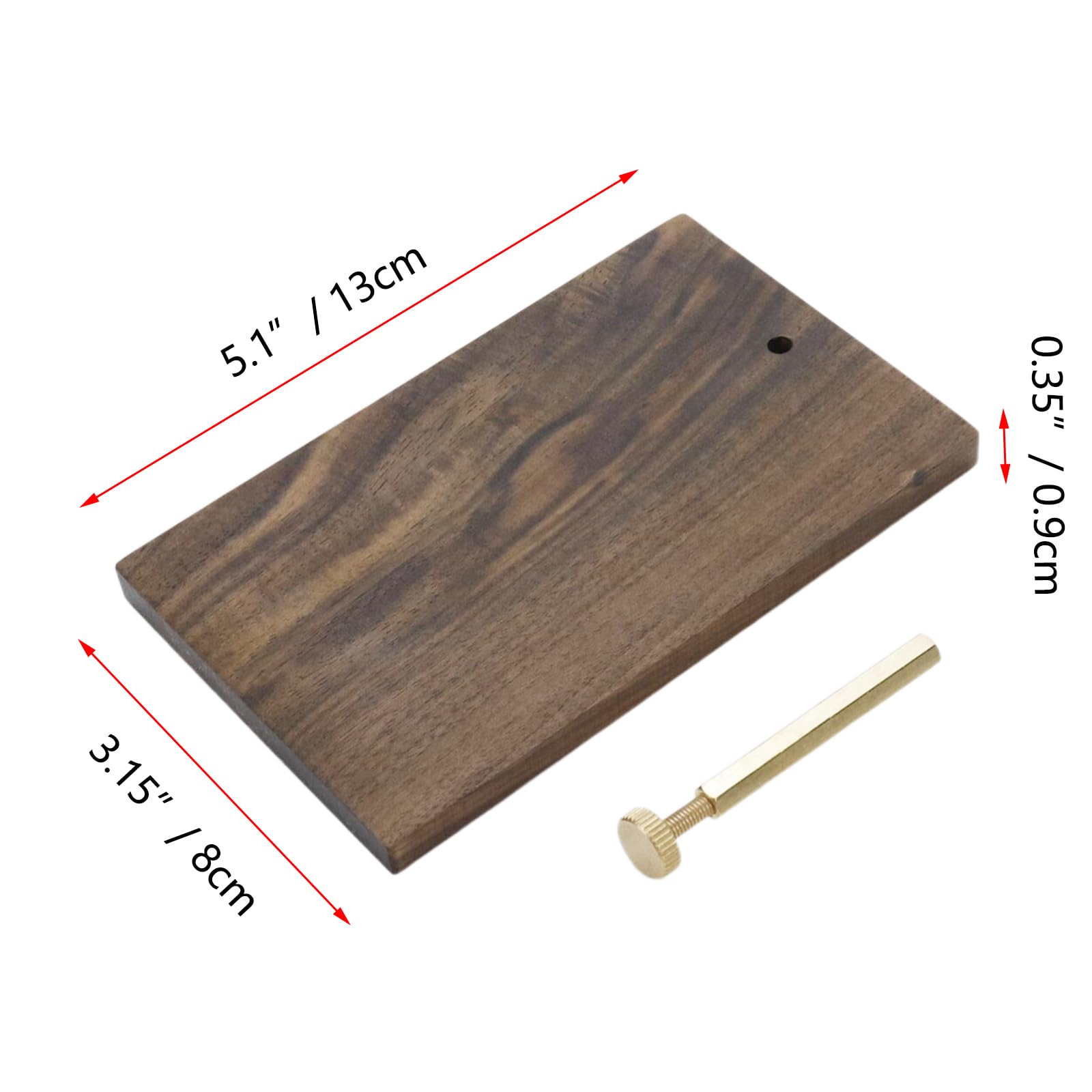 Pastlla Deskop Wooden Memo Clips Holder Tag Clip Brass Wooden Name Card Display Stand Post-it Notes Folder Office Desktop Countertop Business Card Organizer, Large