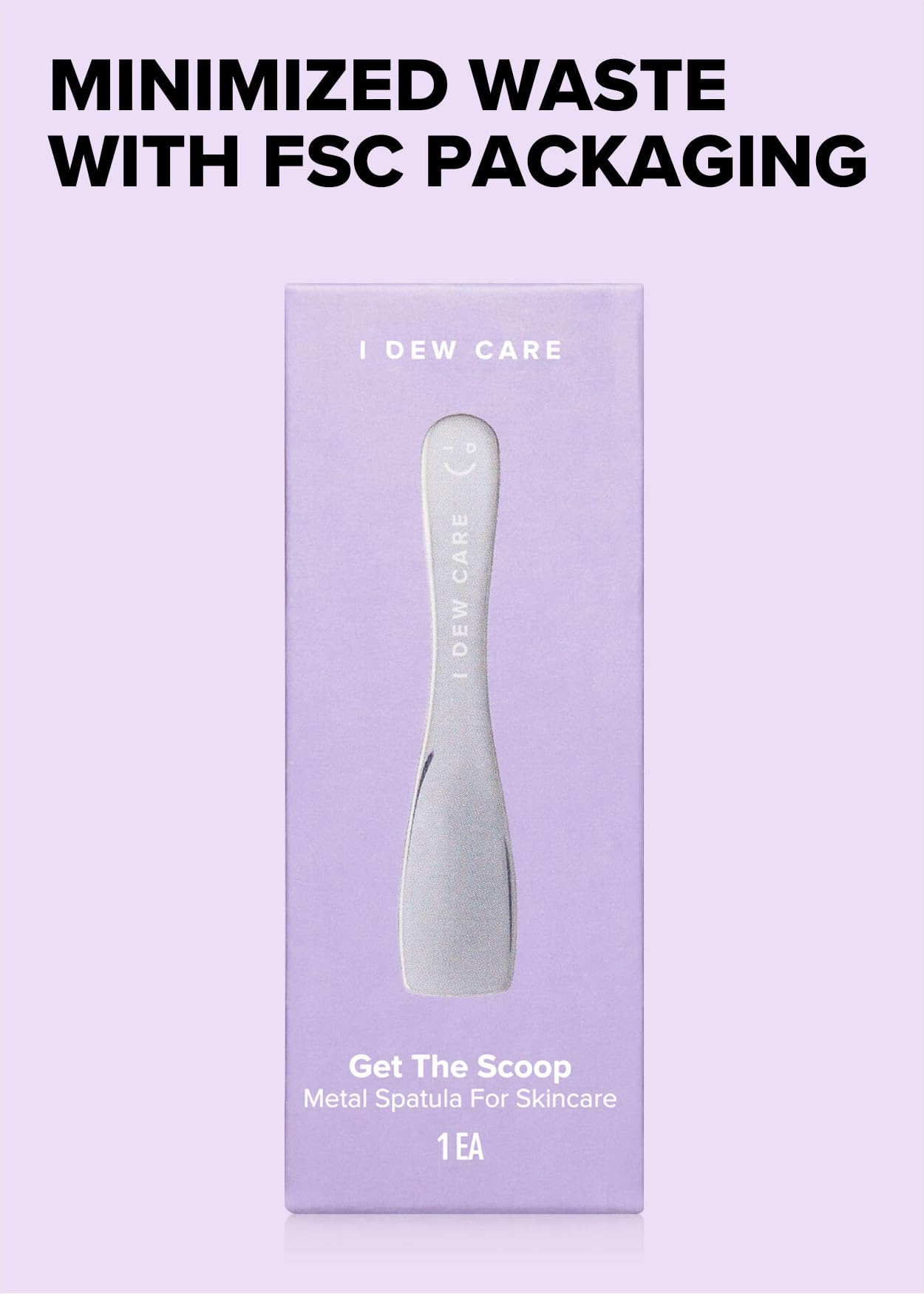 I Dew Care Multi-functional Applicator - Get The Scoop | Gift, Stainless Steel Spatula, Beauty Tool for Cream, Lip Balm, Wash-Off Masks, Mixing, Depuffing