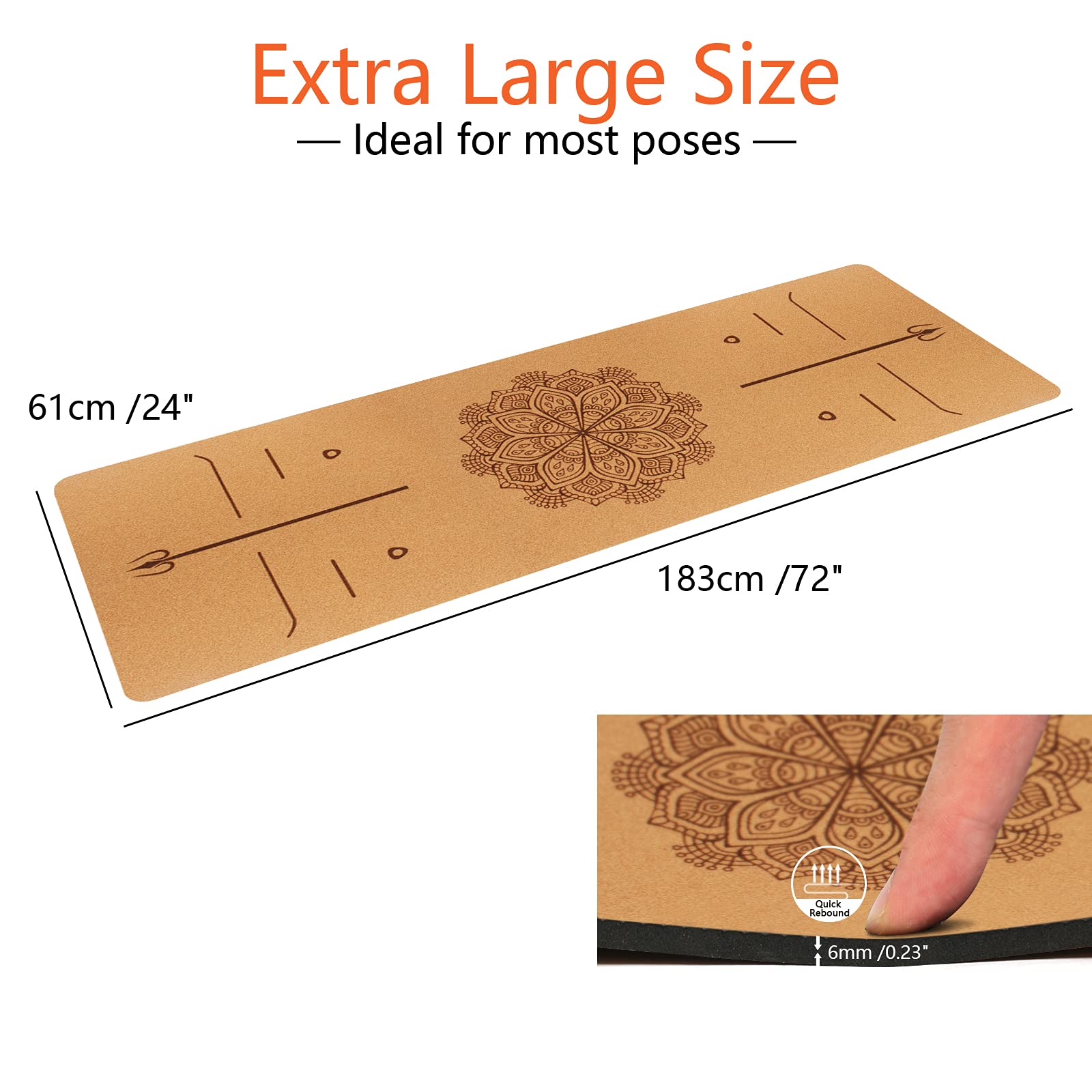 Leogreen Cork TPE Yoga Mat