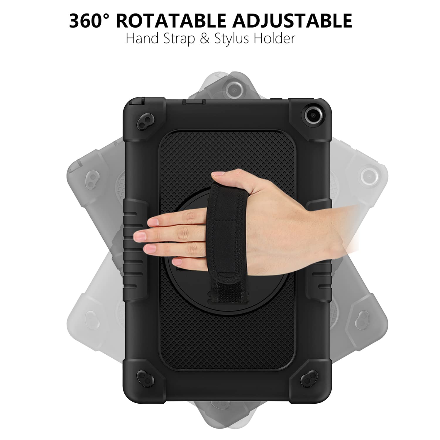 Mignova for Walmart Onn 10.1 2022 Model Gen 3 10.1" / for Walmart Onn 10.1 3rd Gen 100071485 Case Shockproof Kids Friendly Armor Case 360 Kickstand Shoulder Hand Strap Protective Shell (Navy+Green)