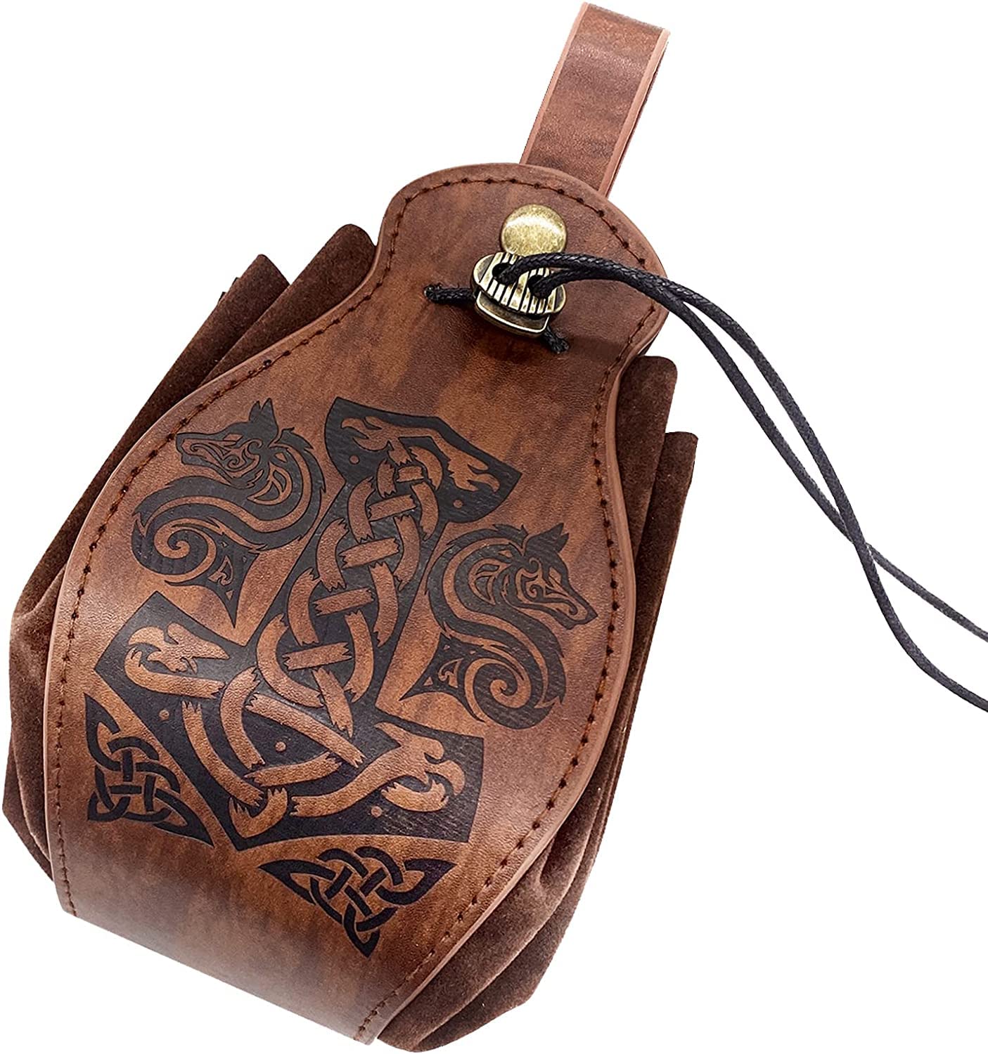 Portable Dice Tray,DND ,Dungeons and Dragons dice bag for Roleplaying Game and Other Uses (Wolf Head)