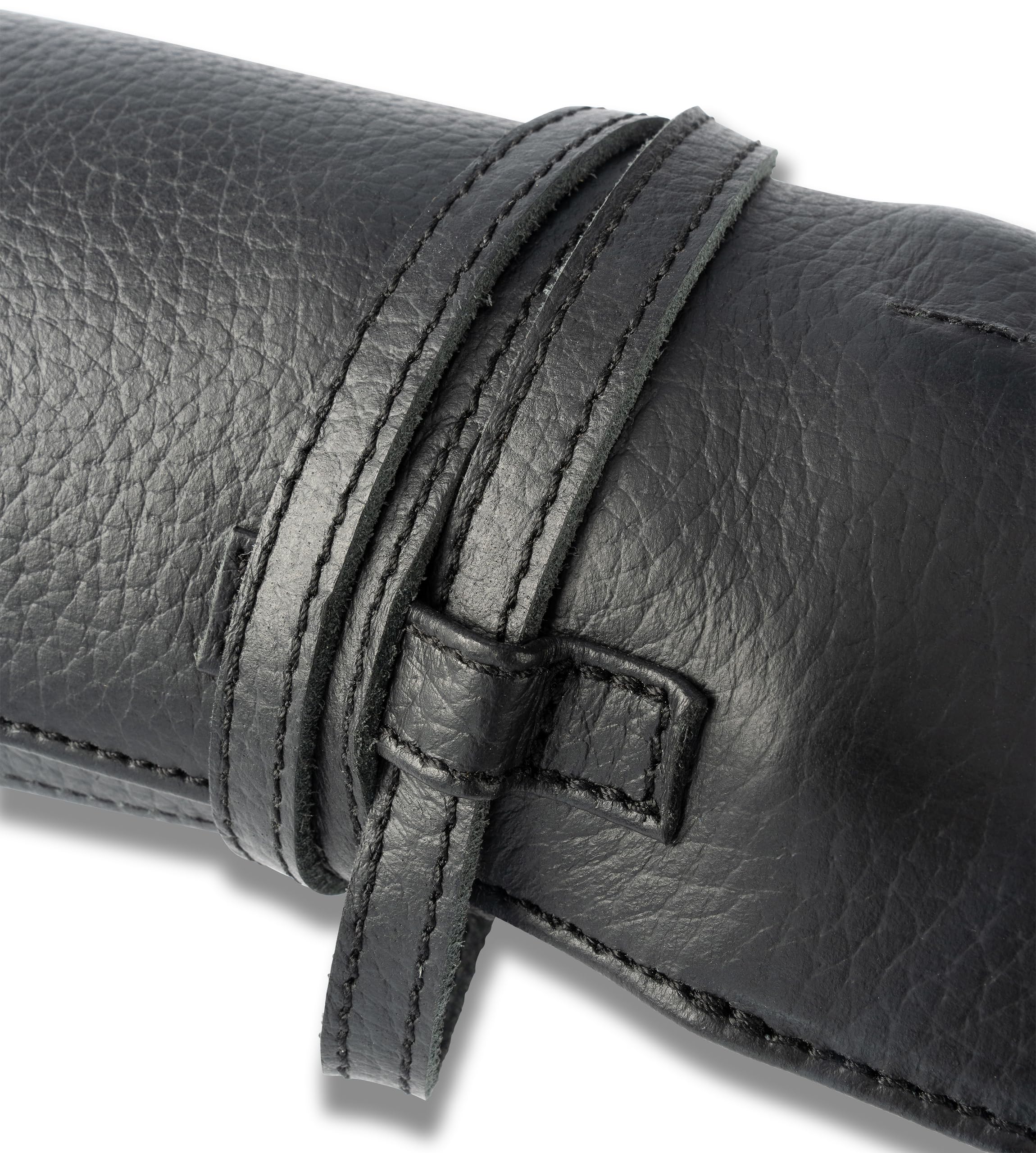 Leather Knife Roll Bag for Chef`s - Premium Knife Roll Case made of Genuine Water-Buffalo Leather – knives storage Bosse (black)