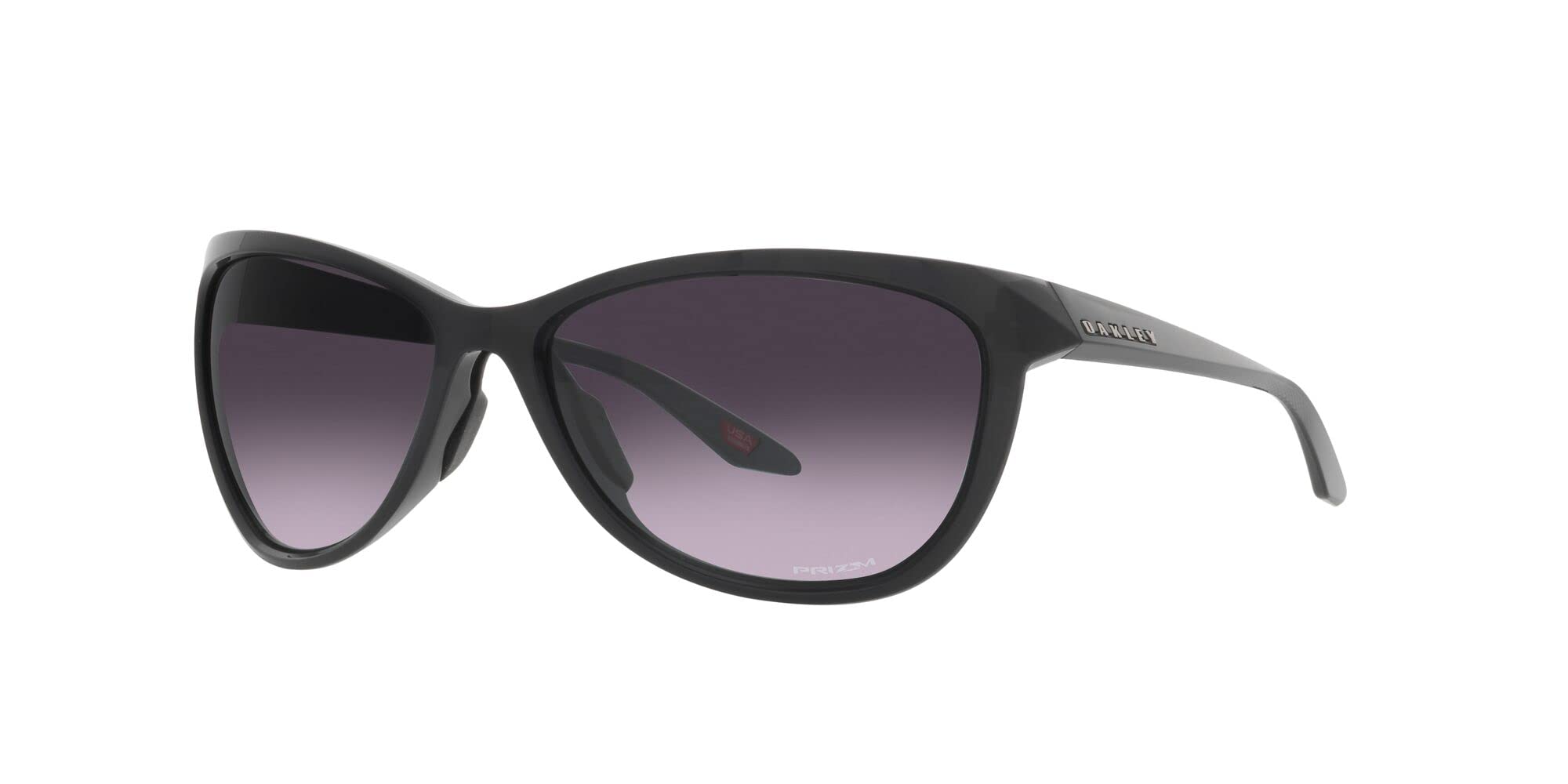 Oakley Women's OO9222 Pasque Aviator Sunglasses, Crystal Black/Prizm Sapphire Polarized, 60 mm