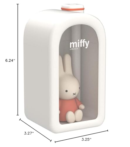 Mipow X Miffy Cool Mist Humidifier - Ultrasonic Quiet , Mini Cute Humidifier with Night Light for Bedroom/Babies Nursery/Office, 380ml