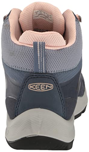 KEEN Women's Terradora Flex Mid Height Waterproof Hiking Boots, Vintage Indigo/Peachy, 6.5