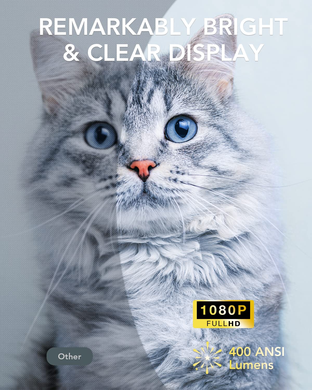 Pokitter CineMax 1080P Projector & Pokitter Projector Tripod