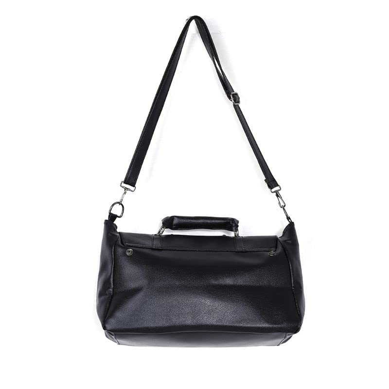 Popular Fashion Womens Personalise Punk Rivet Skull Shoulder Bag Handbag Black (Black)