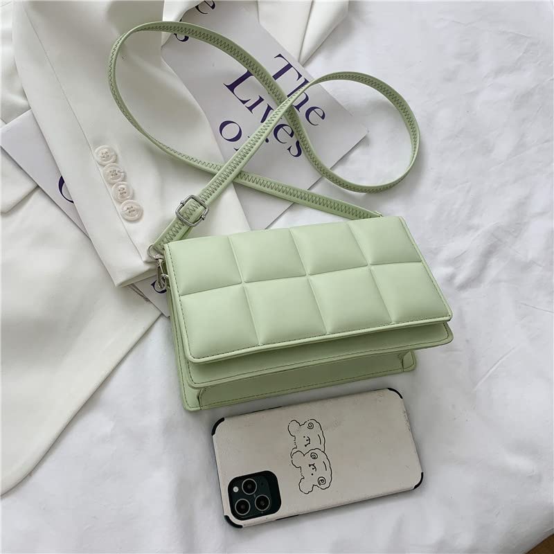 Olibrice Crossbody Bag for Women, Korean-inspired Colorful Cuboid Design, Synthetic Leather, Matching Adjustable Strap, (Blue)