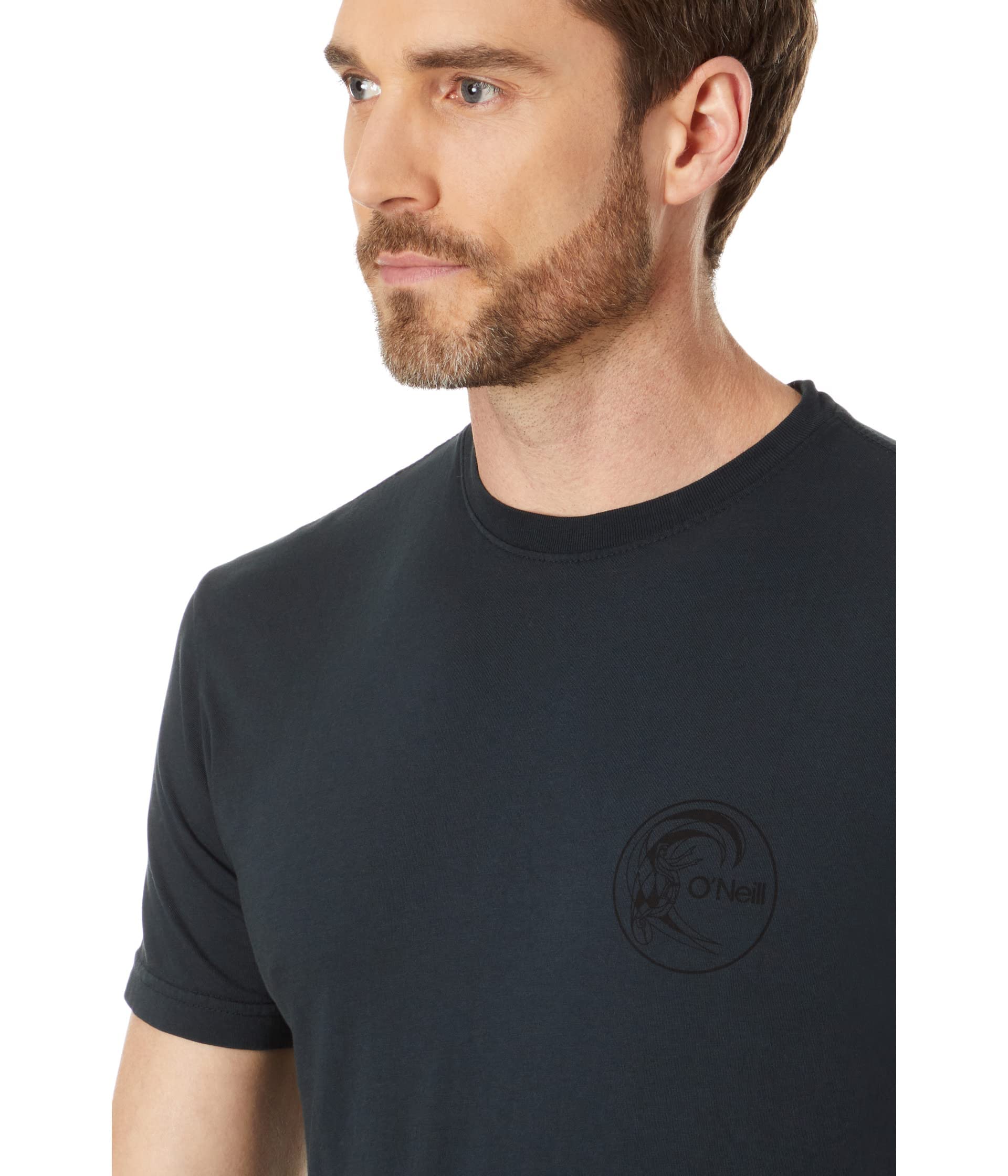 Mens Ripple Graphic Short Sleeve T-Shirt, Turquoise, L