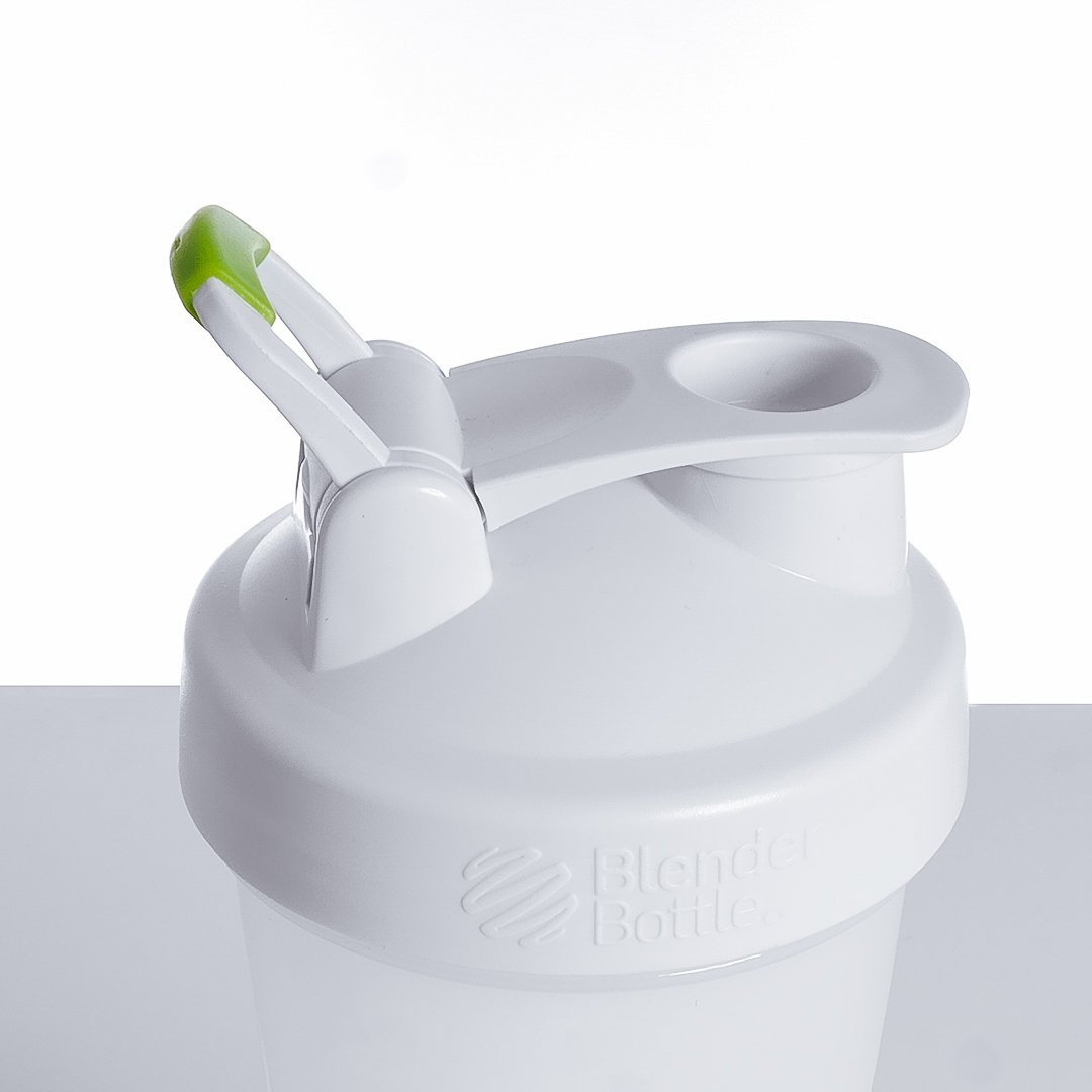 Oats Overnight BlenderBottle - Customized for Overnight Oats - NO WHISK BALL - Milk Fill Line - Clear/White/Green - 20-Ounce Loop Top
