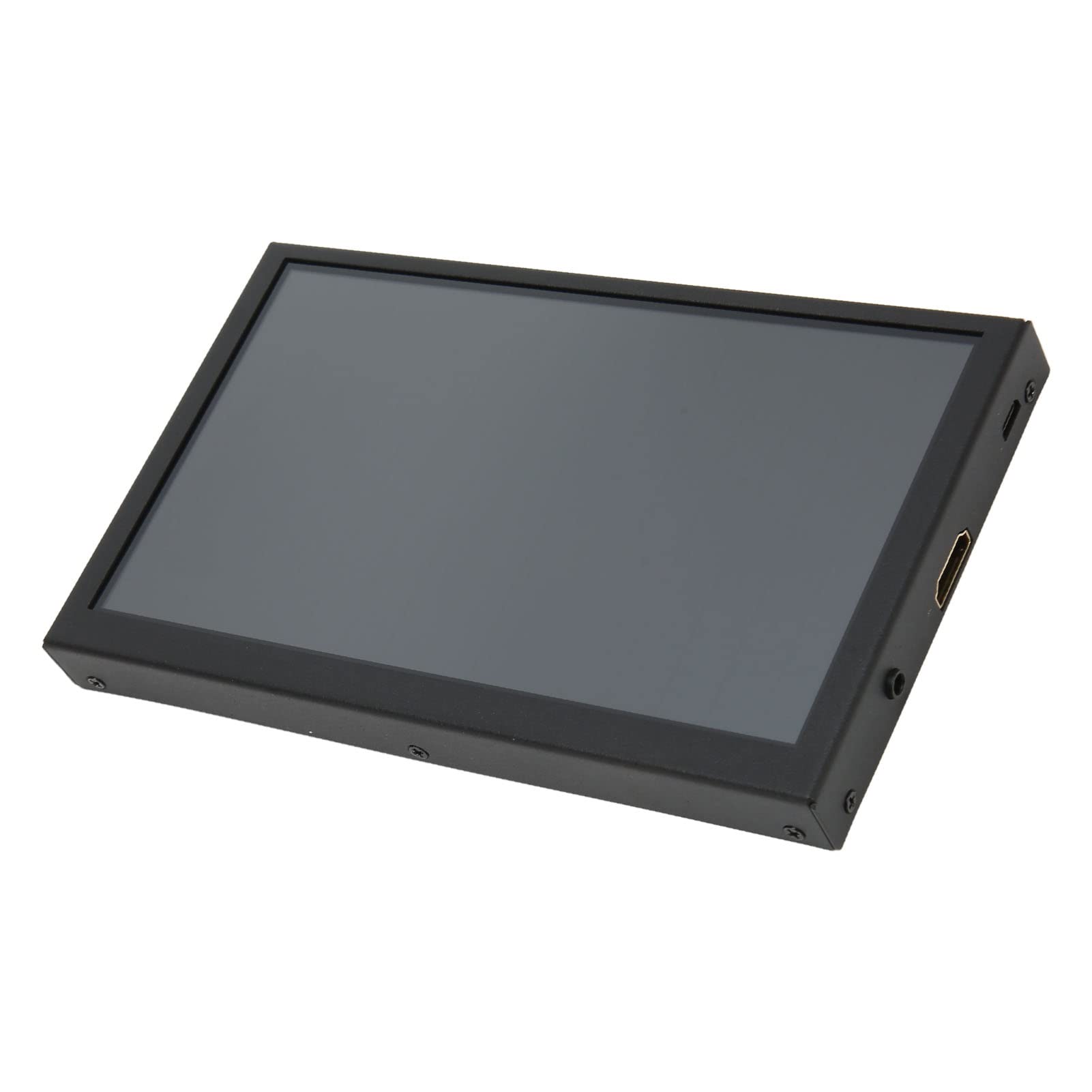 RTLR Mini Computer Second Screen, Universal Plug and Play Portable 7 Inch Monitor Dual Speakers IPS Touchscreen for Laptop