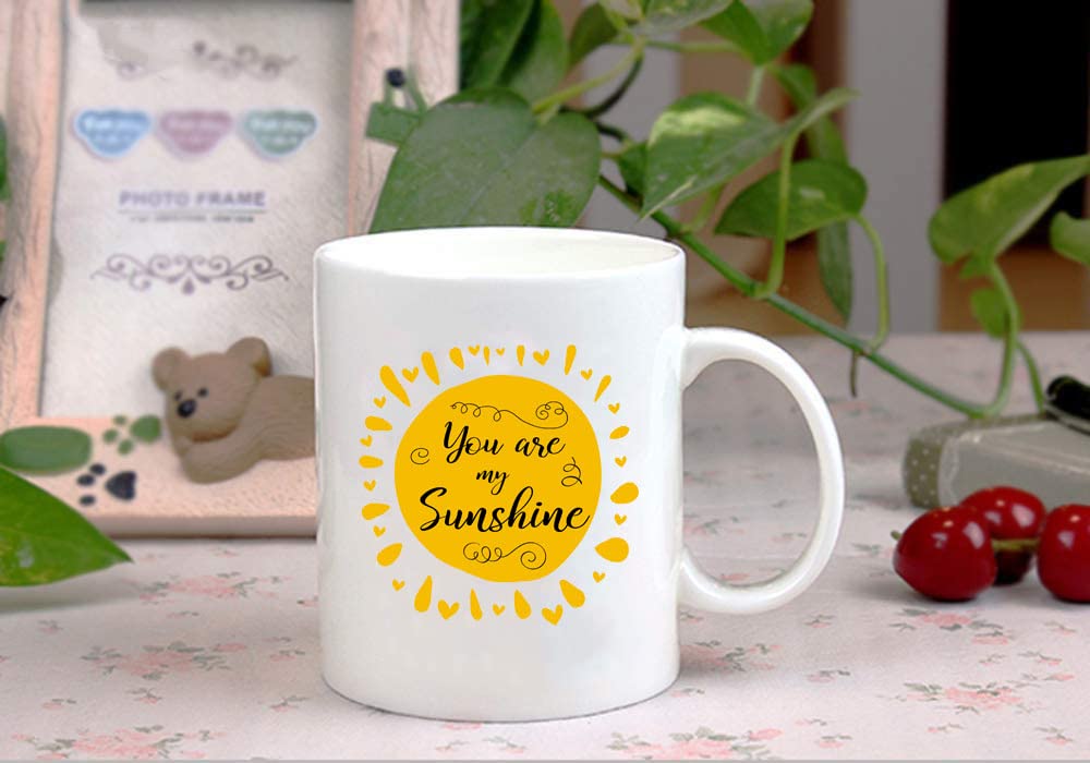 I Love You Mug, You Are My Sunshine Mug, Romantic Coffee Mug, Best Valentine Gift for Her, I Love You Gift for Her, Valentine Gift for Couples, White 11oz