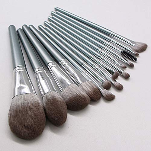 REHOC 14Pcs Brushes Set Cosmetic Foundation Blush Eye Shadow Lip Wooden Make Up Brush Tool Kit