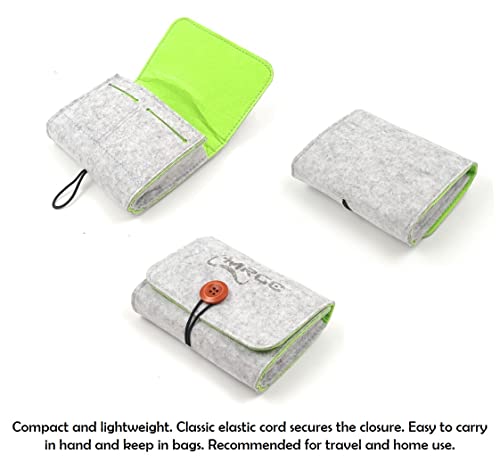 MRGC Felt Soft Case Carrying Bag for Nintendo GBA / GBC / GBP, Anbernic RG351V, Retroid Pocket 1 - Portable Travel Case, Protective Pouch for Handheld Retro Game Console (Grey)