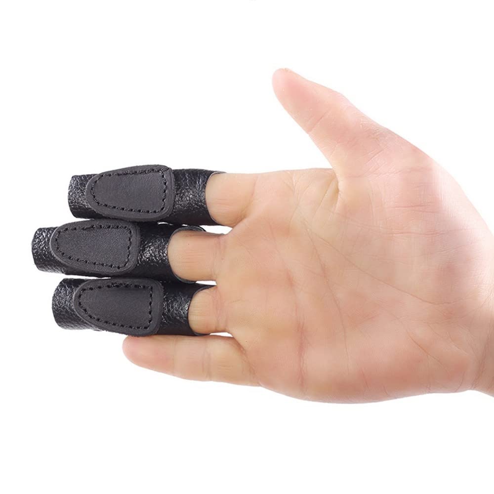 MiOYOOW Archery Glove, Adjustable Portable Three Finger Gloves Archery Accessories for Recurve Compound Bow