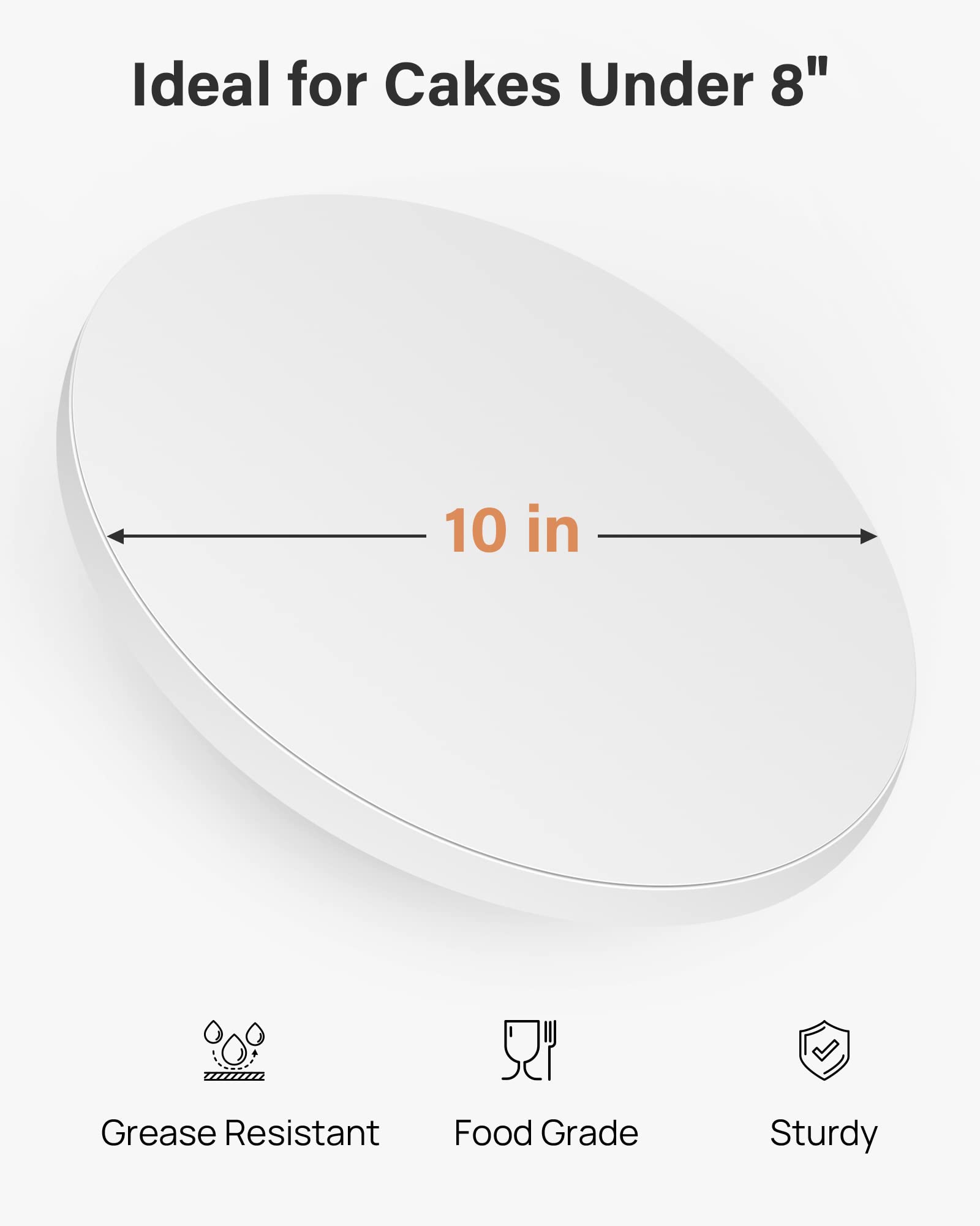 Kootek Cake Boards Drum 10 Inch Round, 1/2" Thick Cake Drums, Cake Decorating Supplies White 12 Pack Sturdy Cake Corrugated Cardboard for Multi-Layer Cakes