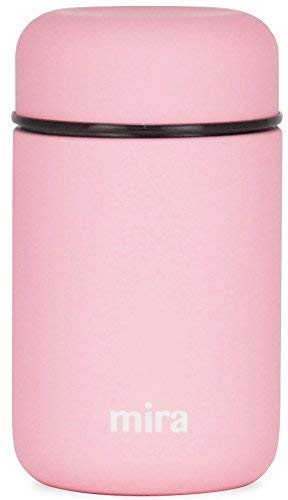 MIRA Kids Lunch Bundle with 7oz Insulated Bullet Flask (Taffy Pink) and 13.5oz Insulated Food Jar (Rose Pink)