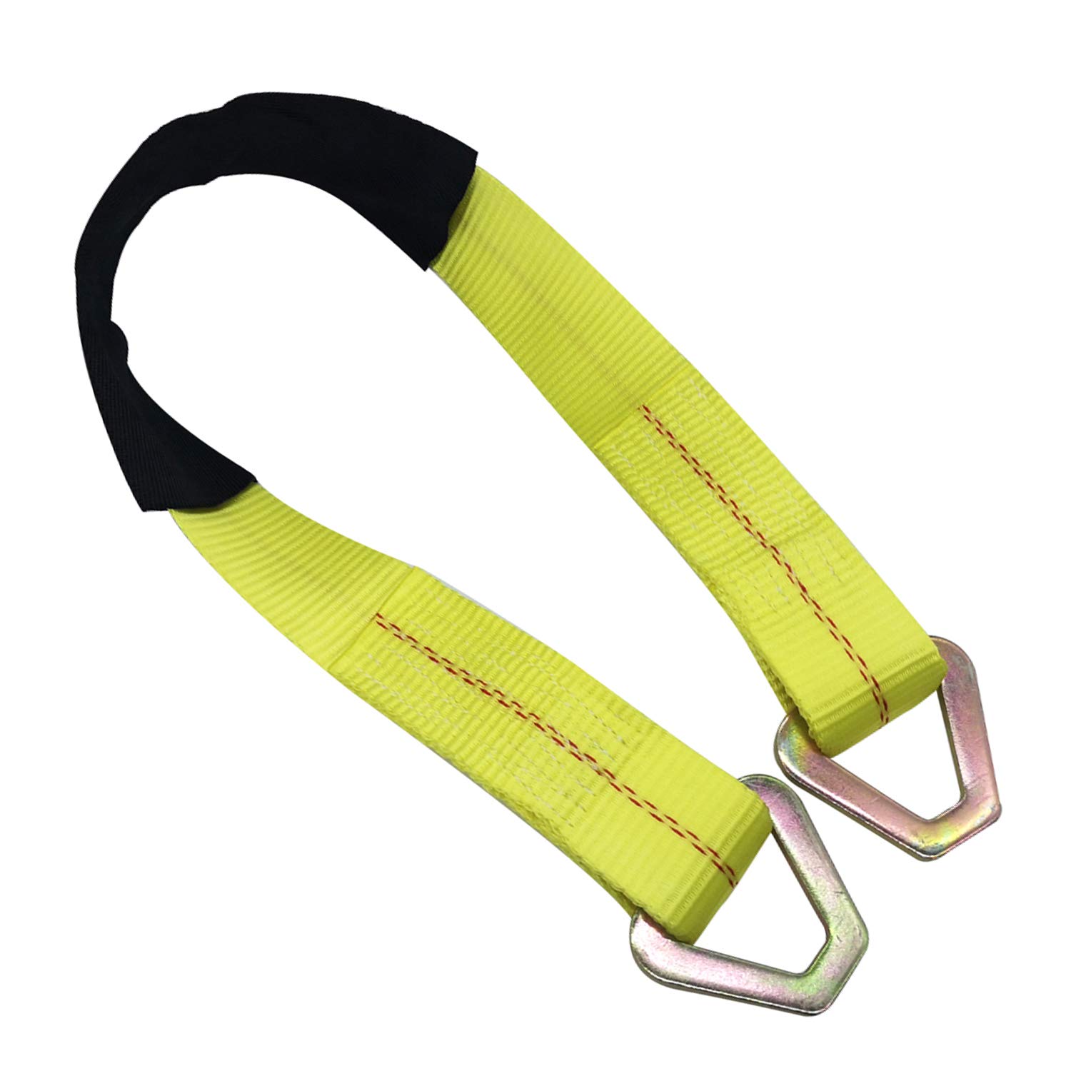 KJE Axle Tie Down Strap, 2"X36" Premium Axle Tie Down Strap with D-Ring Up to 10000lbs Capacity and Protective Sleeve-High Tension Proof & Heavy-Duty (1PSC x 10000LBS)