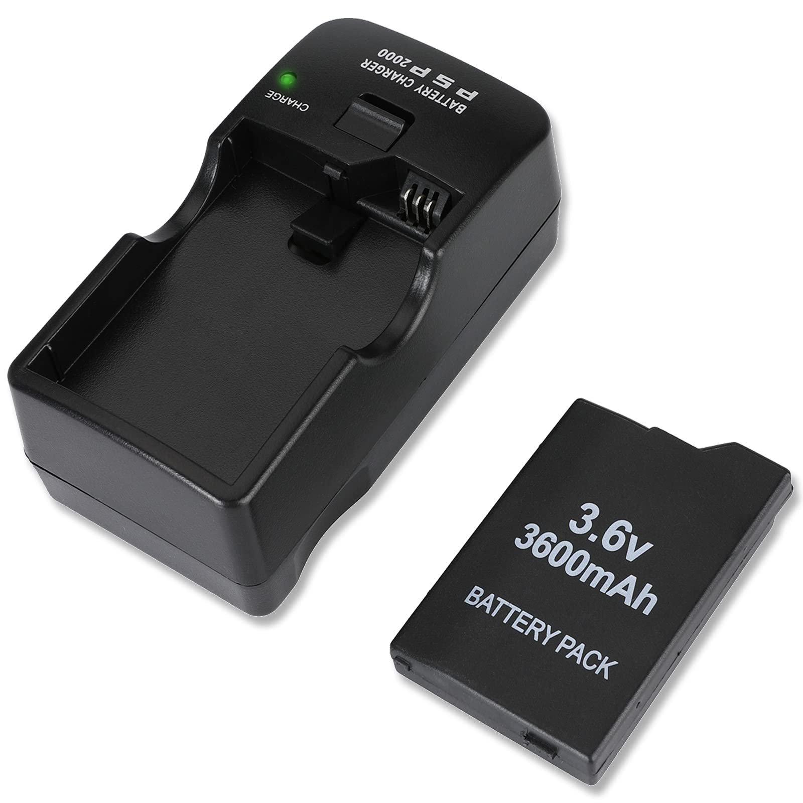 Lermity Rechargeable Battery and Charger for PSP 2000 3000 Replacement Battery Pack 3600mAh