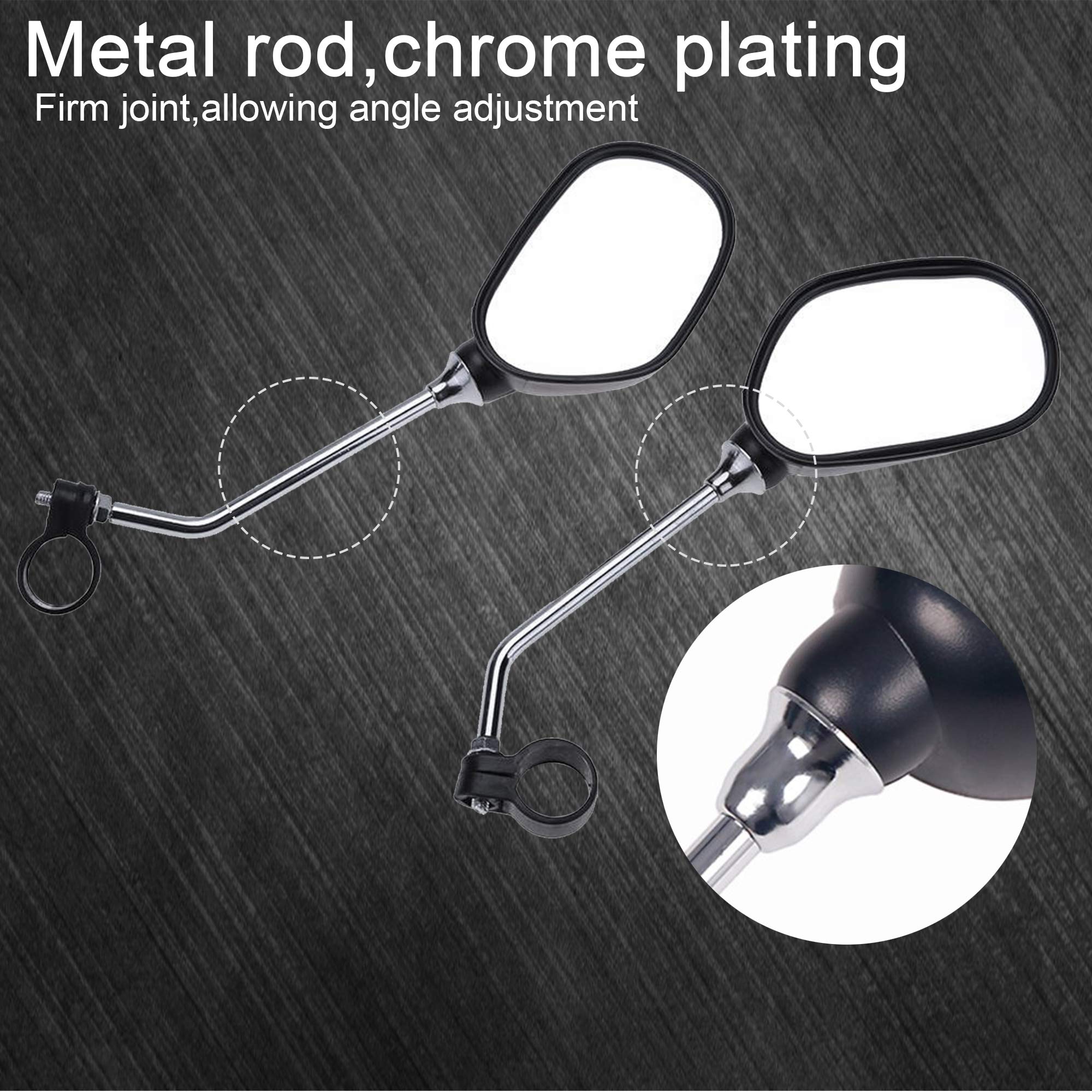 Jeemitery Bike Mirror, Adjustable Rotatable bicycle mirrors for handlebars, Safe 360 Rotation Rearview Mirror Mountain Bike Mirror Handlebar Mount