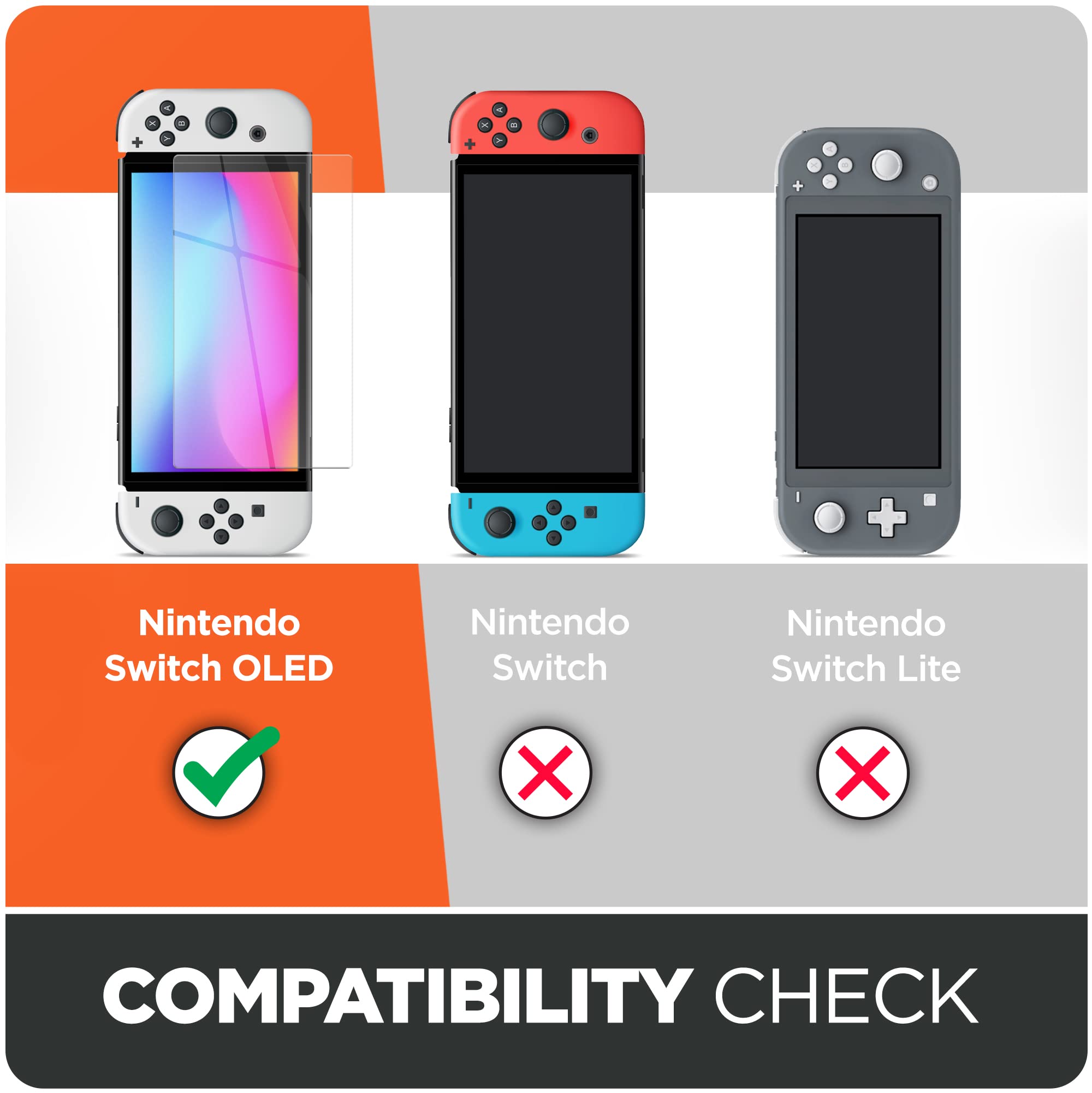 magglass Blue Light Screen Protector for Nintendo Switch OLED - Anti Bluelight Blocking Tempered Glass for Reduced Eye Fatigue (OLED Model)
