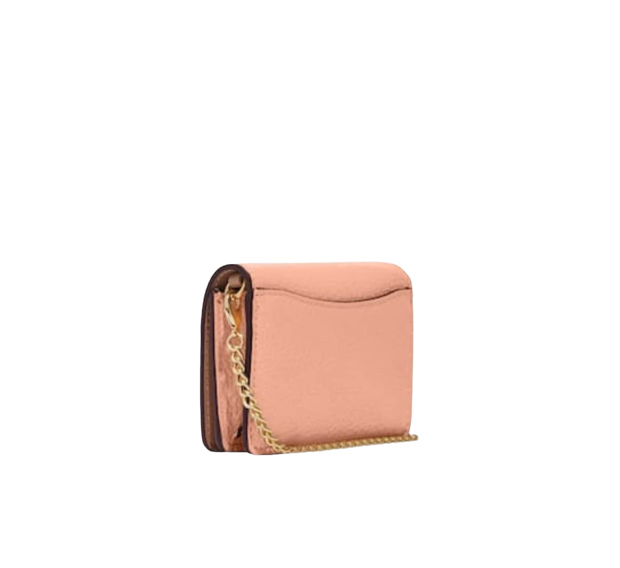 Mini Wallet On A Chain With Floral Whipstitch