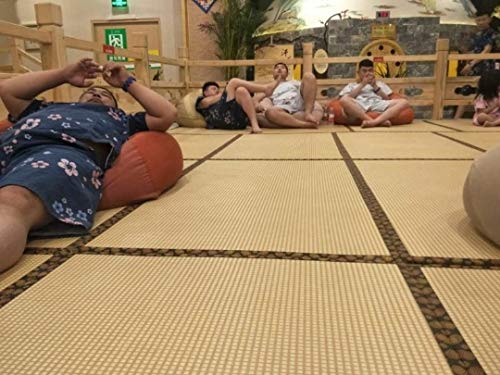HUAWELL Japanese Traditional Interior Igusa Unit Tatami 1 Inch Thickness (Light Yellow, 80cm*80cm)