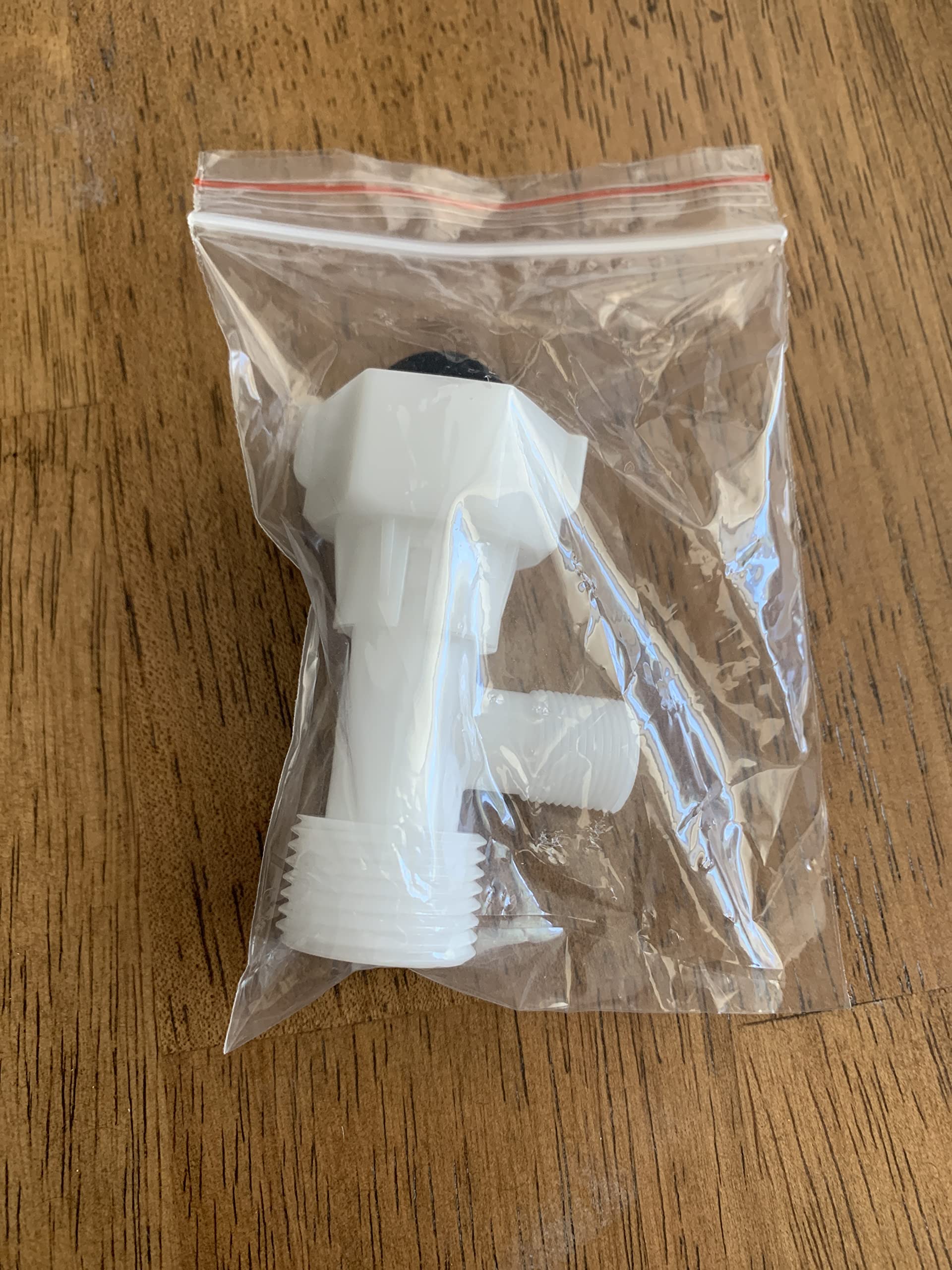 LeonKing Bidet US 7/8"(15/16") Up and down and 3/8" side T adapter plastic 3 way connector with rubber washer