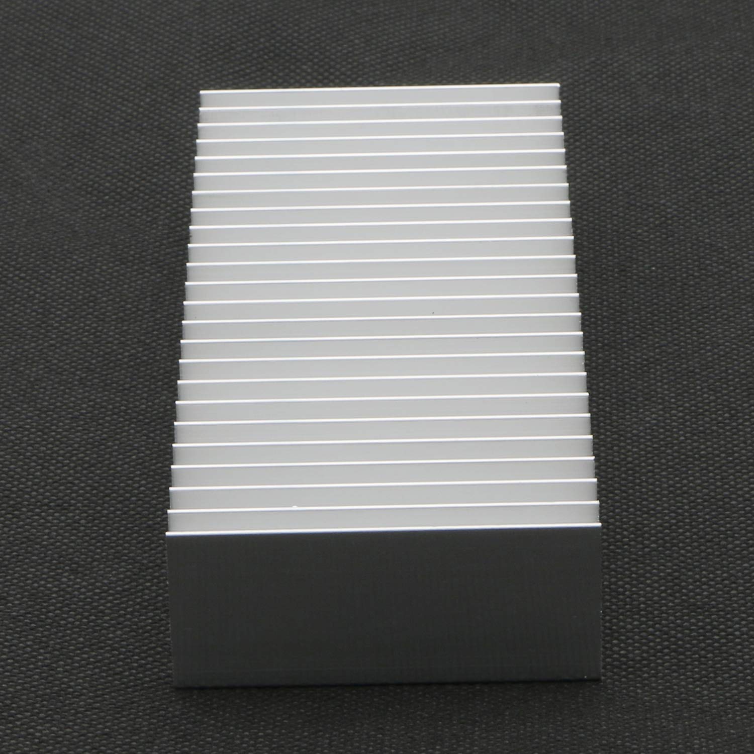 JIUWU Aluminum Heat Sink Heatsink Module Cooler Fin Heat Radiator Board Cooling for Amplifier Transistor Semiconductor Devices Silver Tone 150mm (L) x 60mm (W) x 25mm (H) 2pcs Set