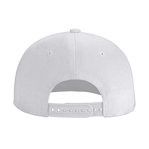 Parndeok Clarkson University Logo Hats for Men Flat Bill Fitted Caps Hiphop Rap Adjustable Baseball Trucker Dad Hat White
