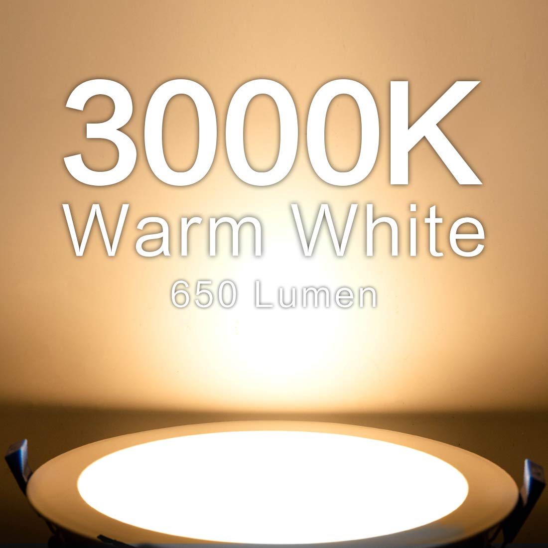 JJC 4 Inch Slim LED Recessed Lighting with Junction Box, Ultra-Thin LED Canless Ceiling Down Lights,3000K Warm White,9W 60W Eqv,650LM Dimmable Wafer Light, IC Rated 12 Pack