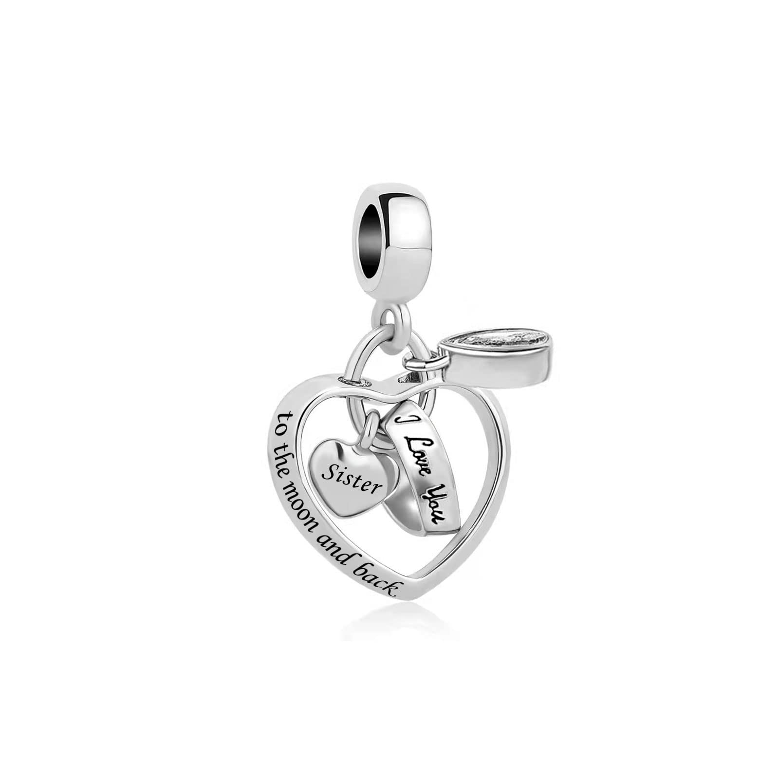 KunBead Big Little Sister Graduation Best Friend Sale Clearance Bead Charms for Bracelets for Women