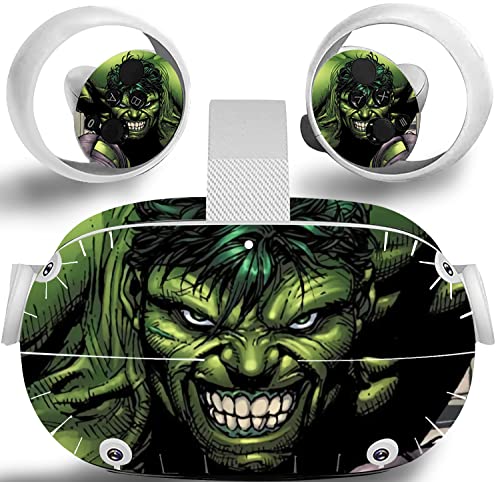 Oculus Quest 2 VR Headset and Controller Sticker, Vinyl Decal Skin for VR Headset and Controller, Virtual Reality Protective Accessories - Giant Green People
