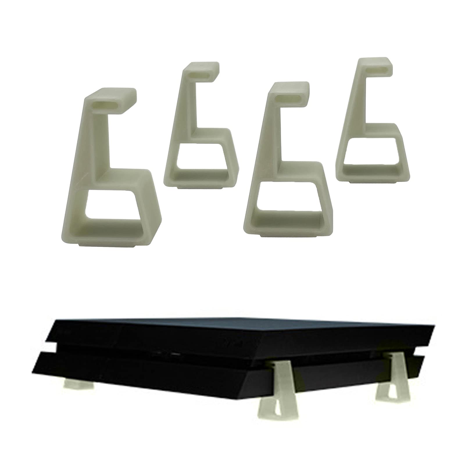 Onyehn Cooling Legs Stand Holder Accessories,Horizontal Version Anti-Skid Heightening Bracket for PlayStation 4 PS4 Console(Old Model) (4 Pack)