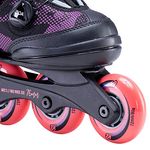 K2 Skate Girls Marlee Boa Inline Skate, Purple_CAMO, 44502